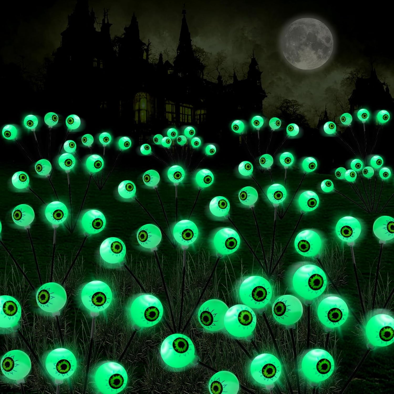 Halloween Decorations Outdoor Lights - 4 Pack 24LED Solar Halloween ...