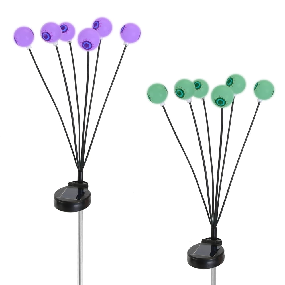 Halloween Decorations Outdoor Lights, 4Packs 24LED Solar Scary Eyeball ...