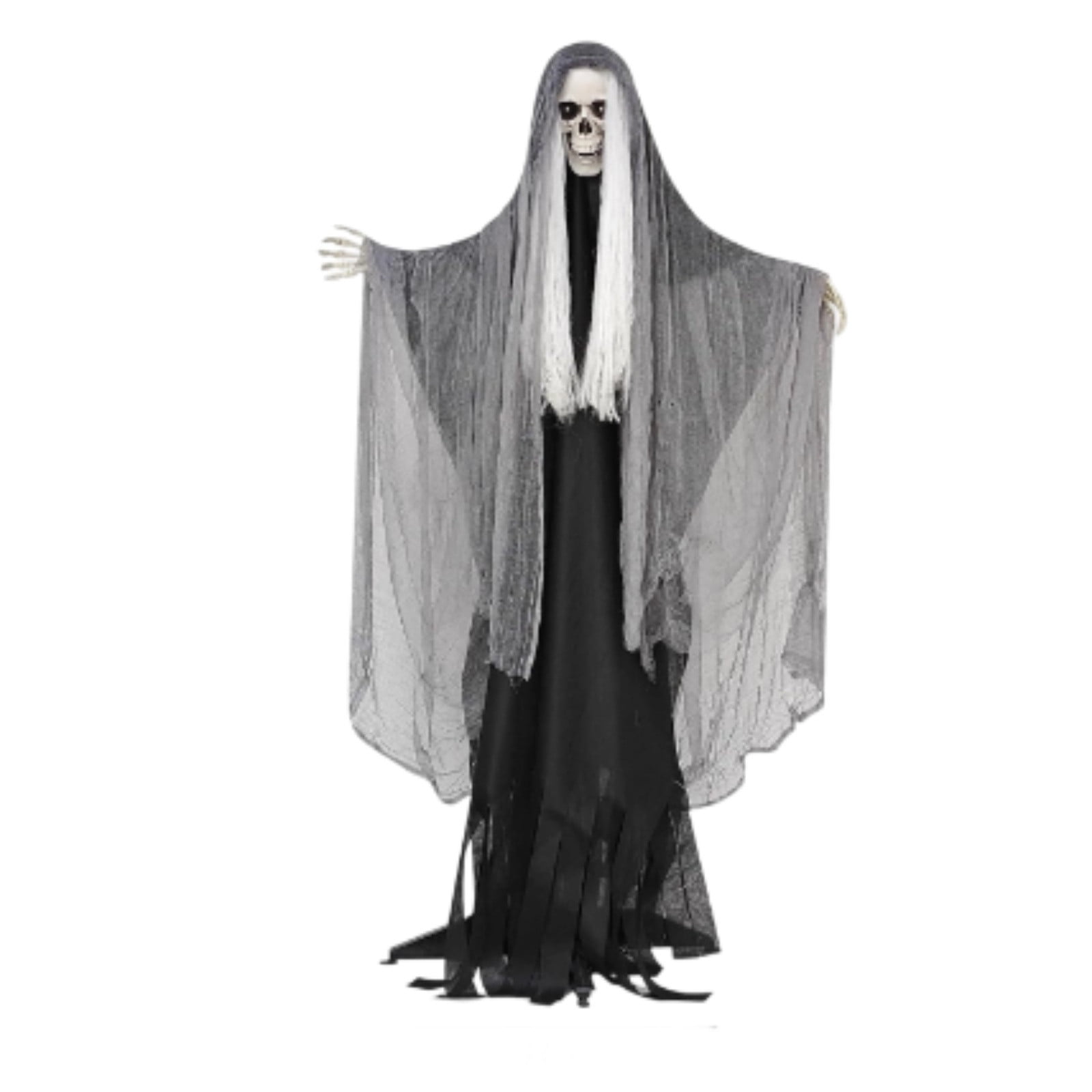 Halloween Decorations Outdoor: Scary Animatronics Skeleton With Light ...