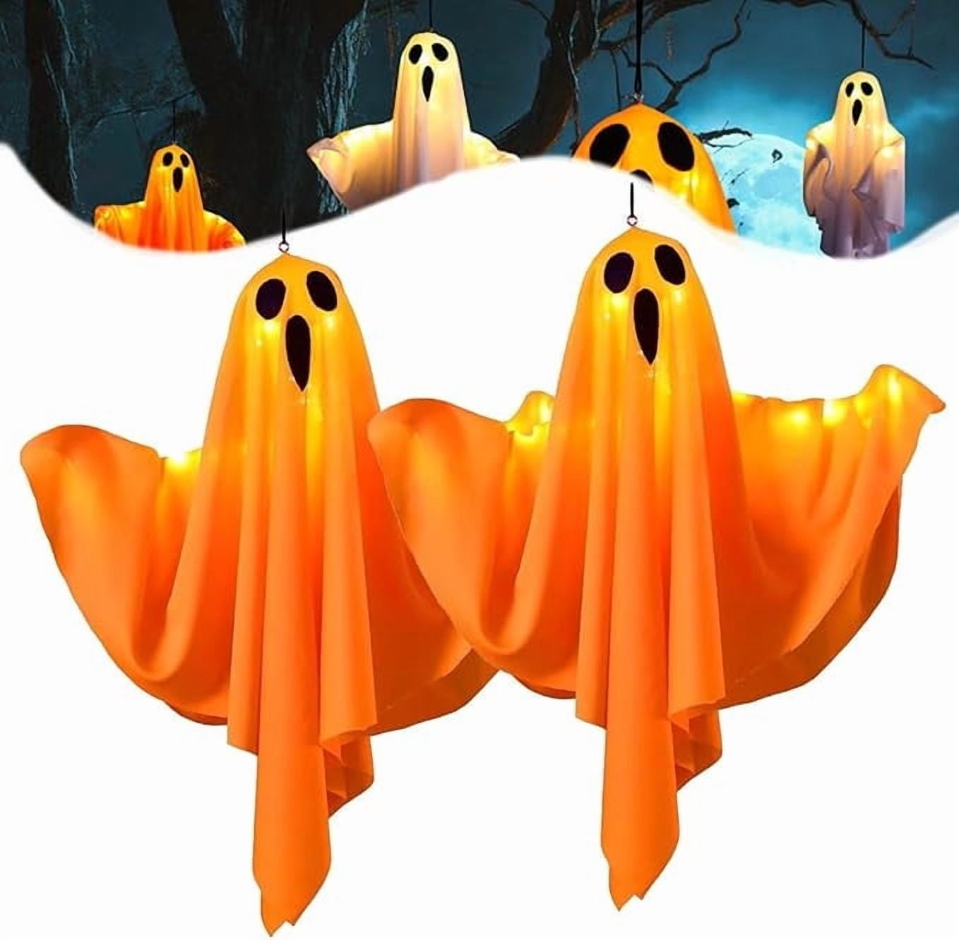 Halloween Decorations Outdoor, Set of 2 Halloween Hanging Ghosts LED ...