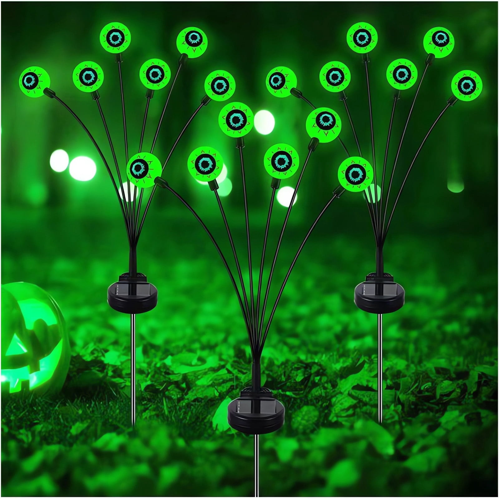 Halloween Decorations Outdoor Solar Scary Eyeball Light String, 2PCS ...
