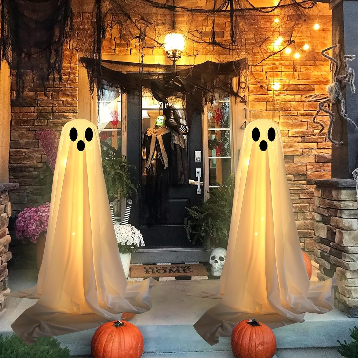 Halloween Decorations Outdoor Spooky Ghost Decor with Remote Control ...
