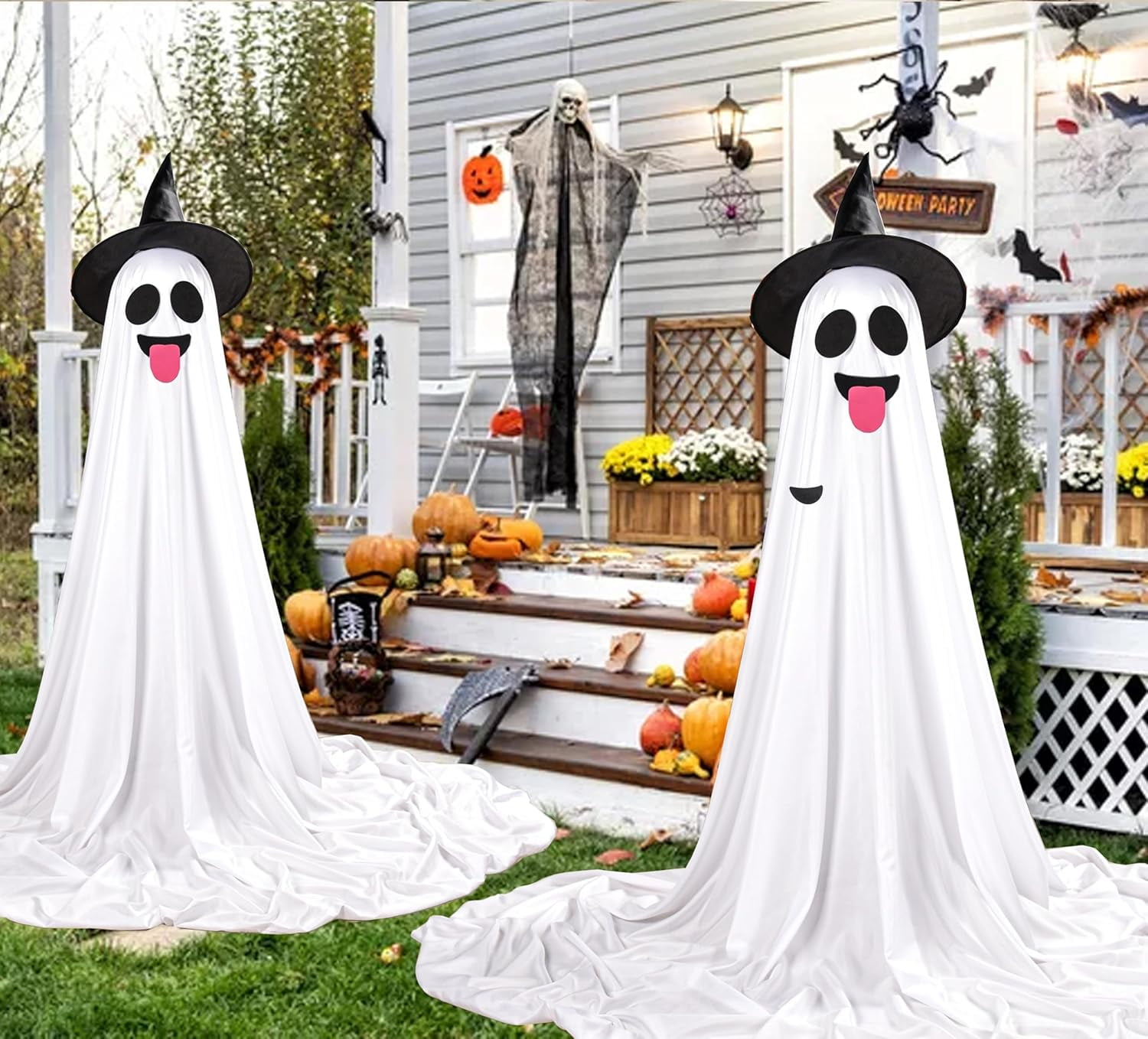 Halloween Decorations Outdoor, Spooky Halloween Ghost Decor with Remote ...