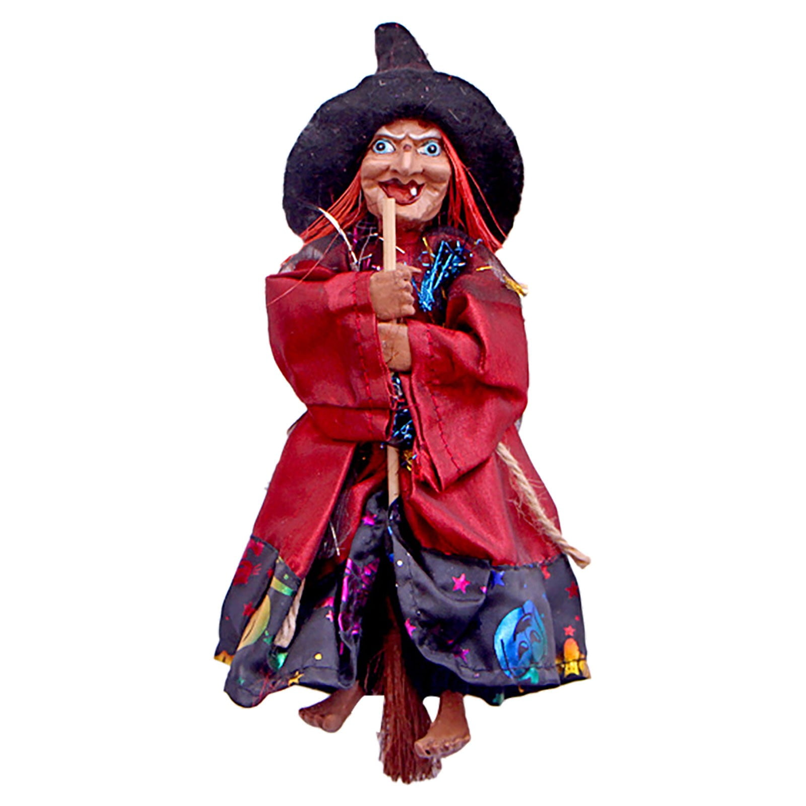 Halloween Decorations - Resin Wicked Witch Broom Figurines - Indoor ...