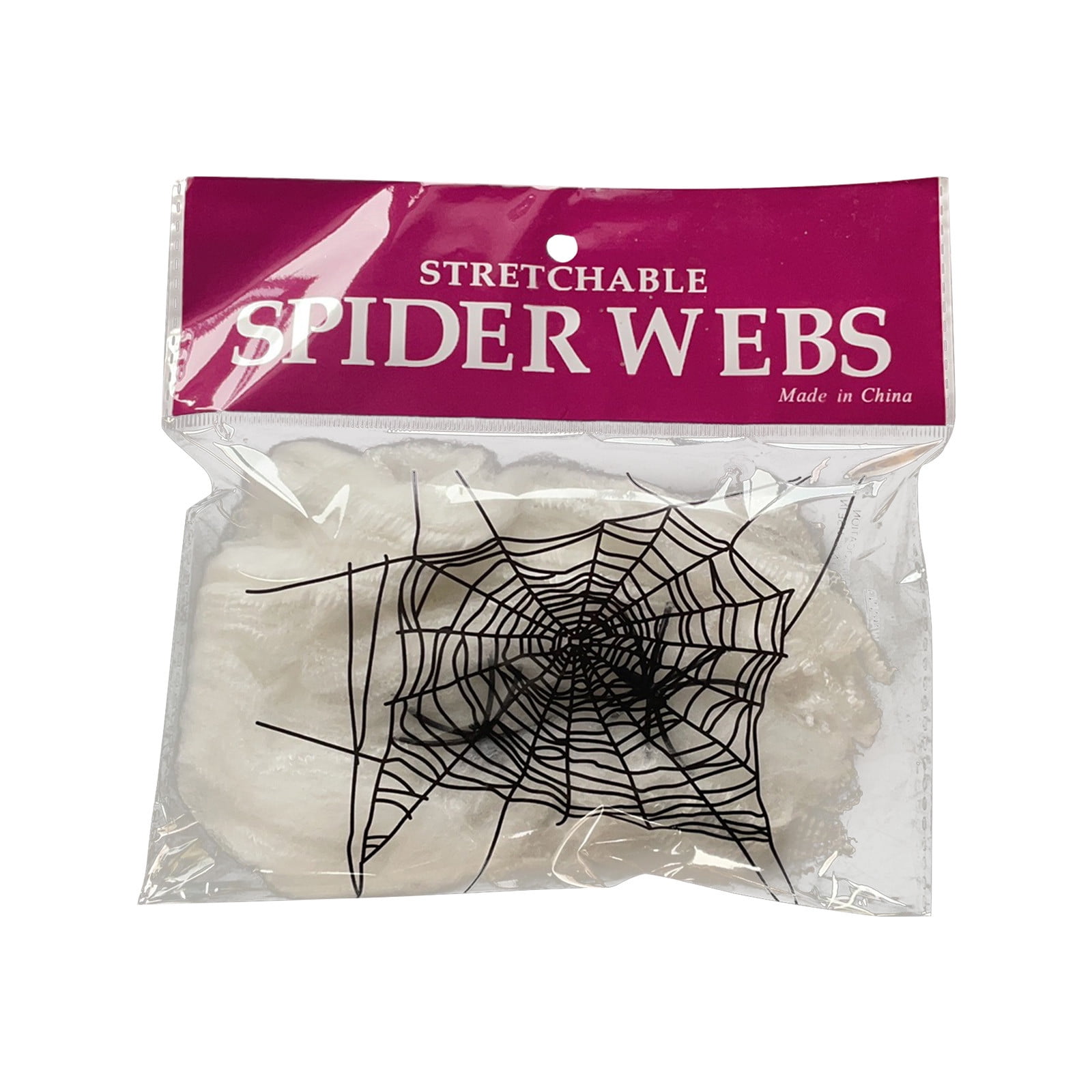Halloween Decorations Spider Net 100g With 6 Fake Spider White ...