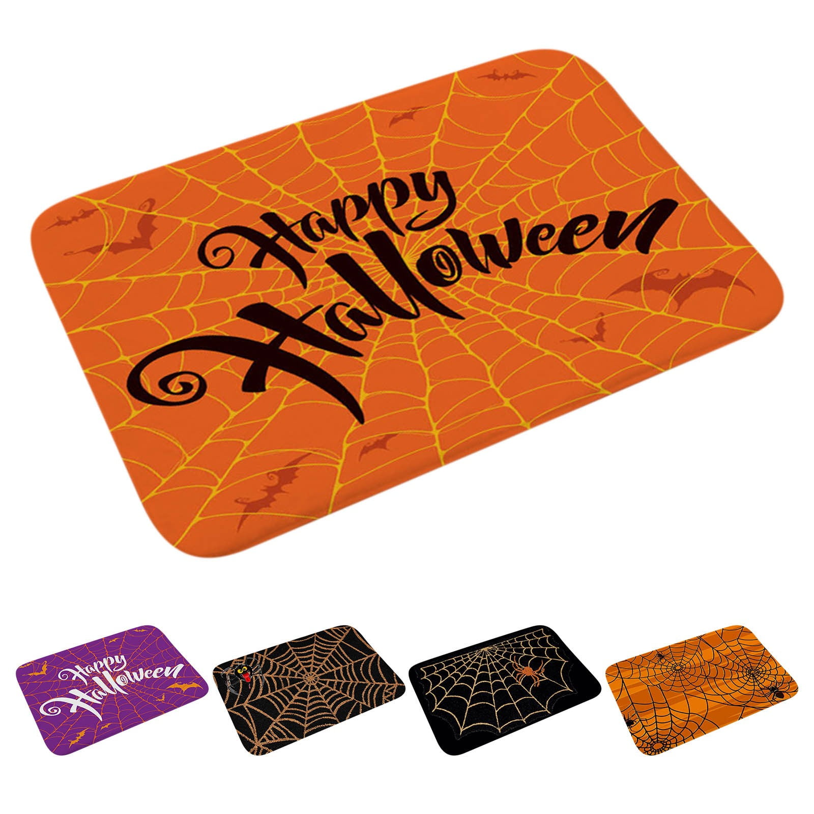 Halloween Decorations Spider Web Doormat 19.7 x 31.5 Inches Non Slip ...