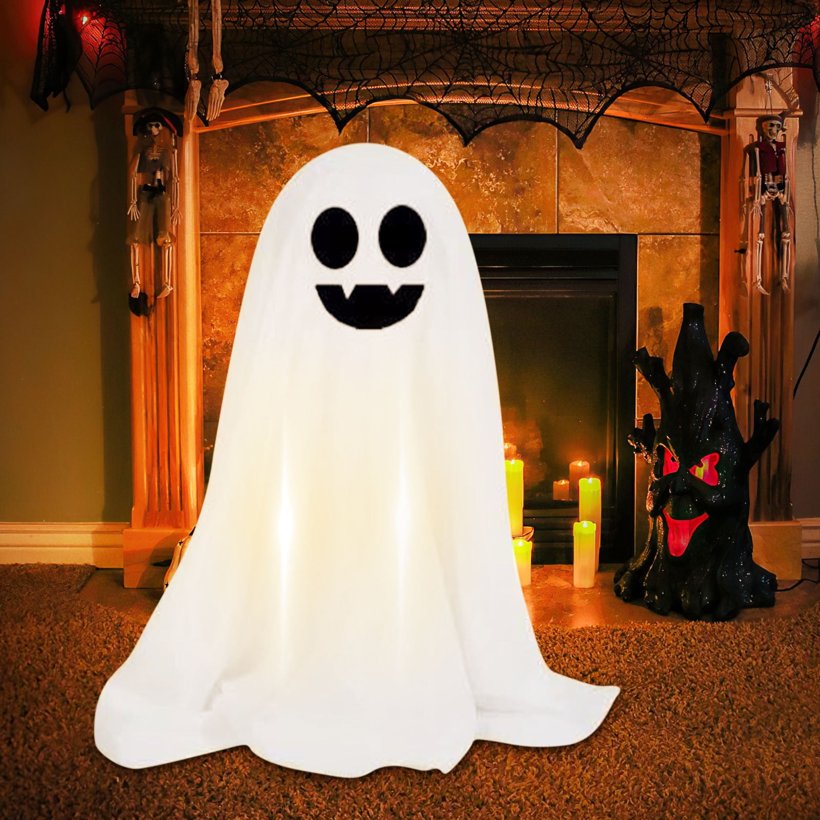 Halloween Decorations, Spooky Ghost String Lights, Indoor Outdoor Party ...