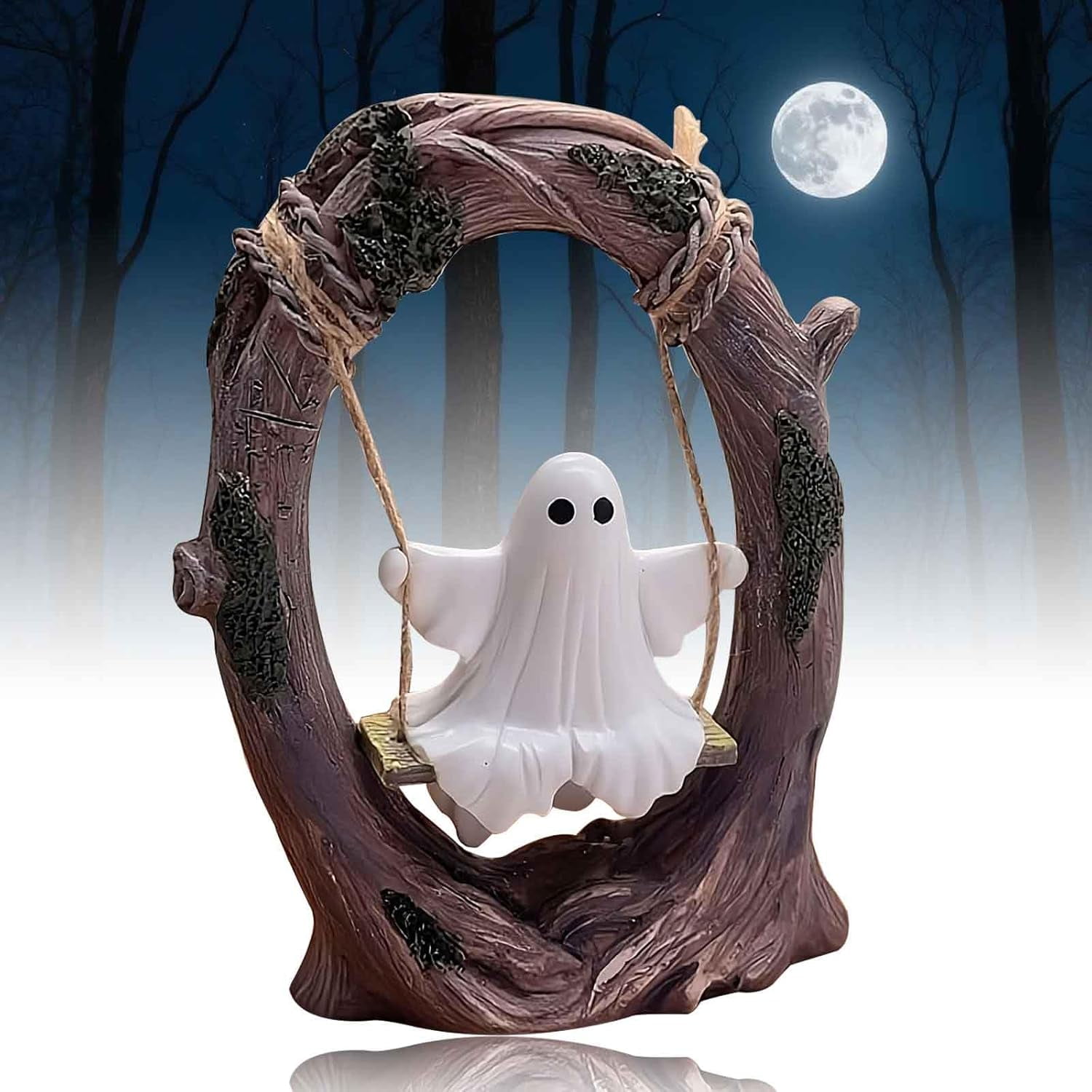 Halloween Decorations, Swinging Ghost on Tree Swing, Cute Spooky ...