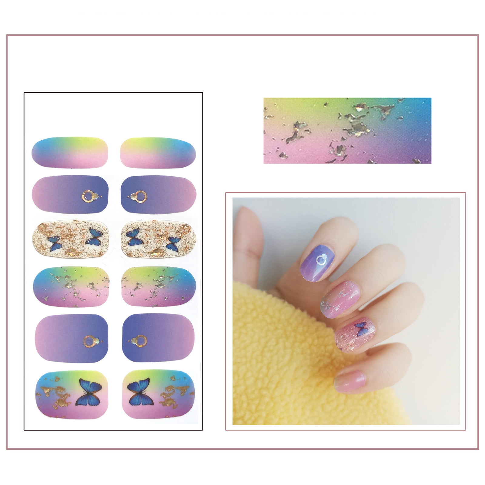 Halloween Decorations Toe Nail Stickers Full Nail Wraps Self Polish ...