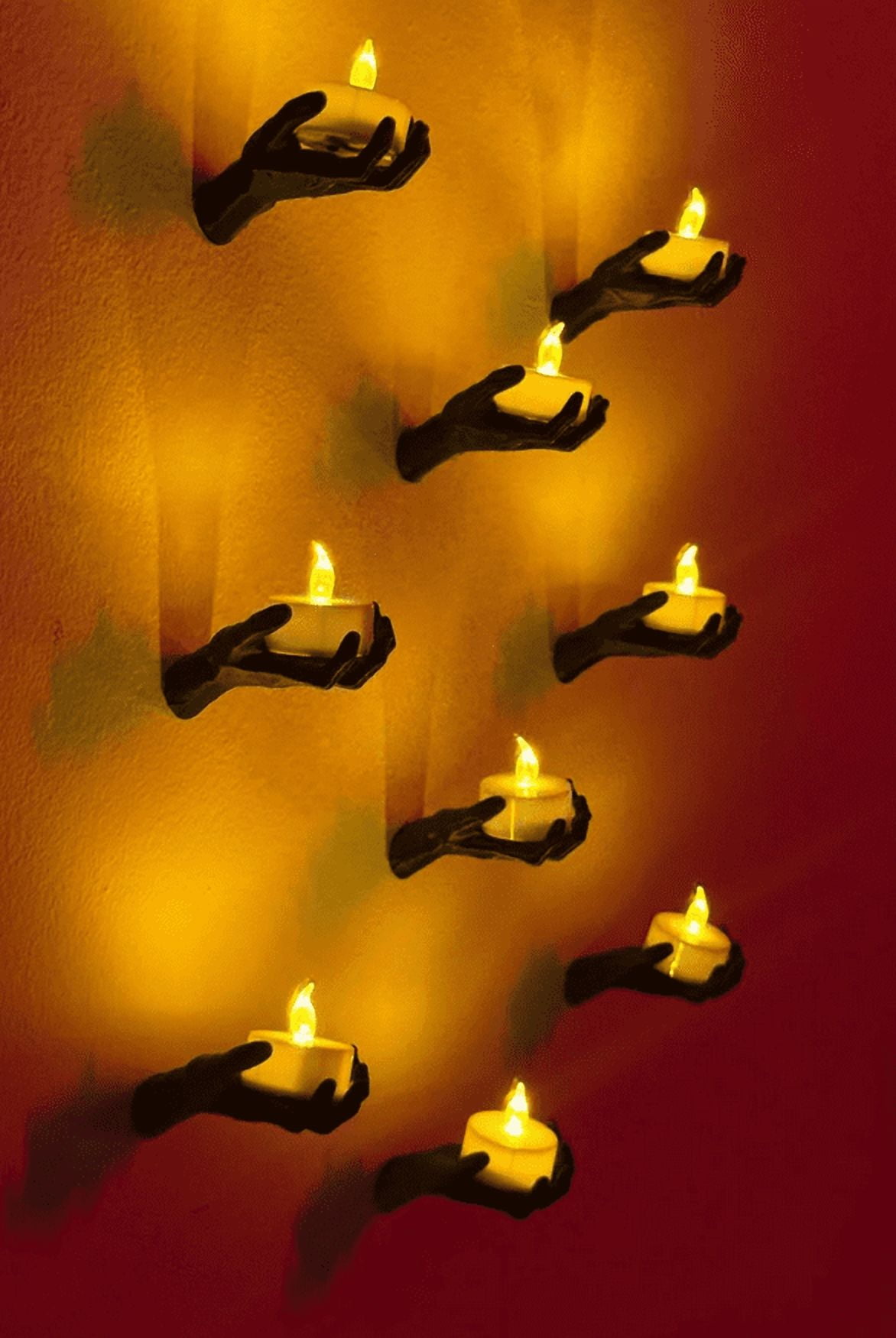 Halloween Decorations Wall Mounted Creepy Reaching Hands with Lighted ...