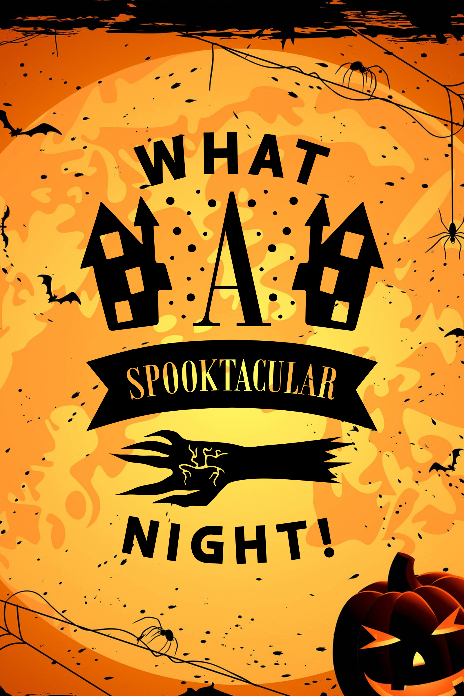 Halloween Decorations What a spooktacular night Metal Wall Sign 8 x 12 ...