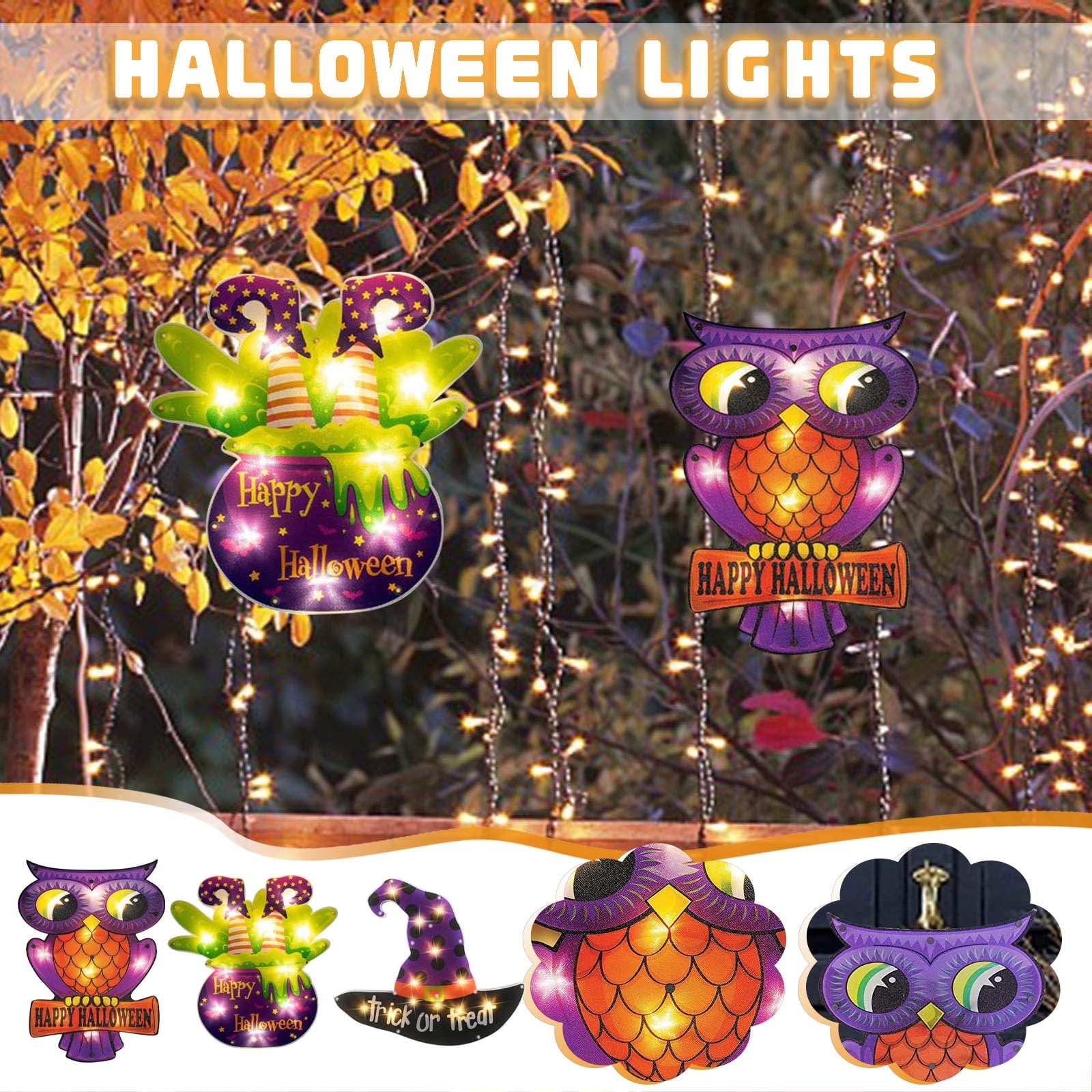 Halloween Decorations Window Silhouette Holiday Displays, Witch Hat ...