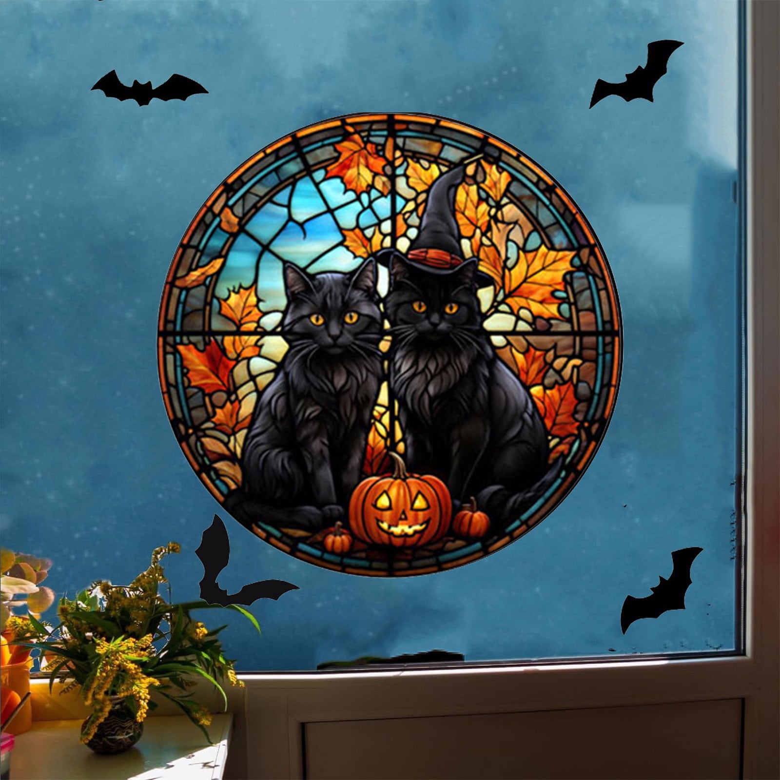 Halloween Decorations For Window Window Decals Stickers Glass With ...