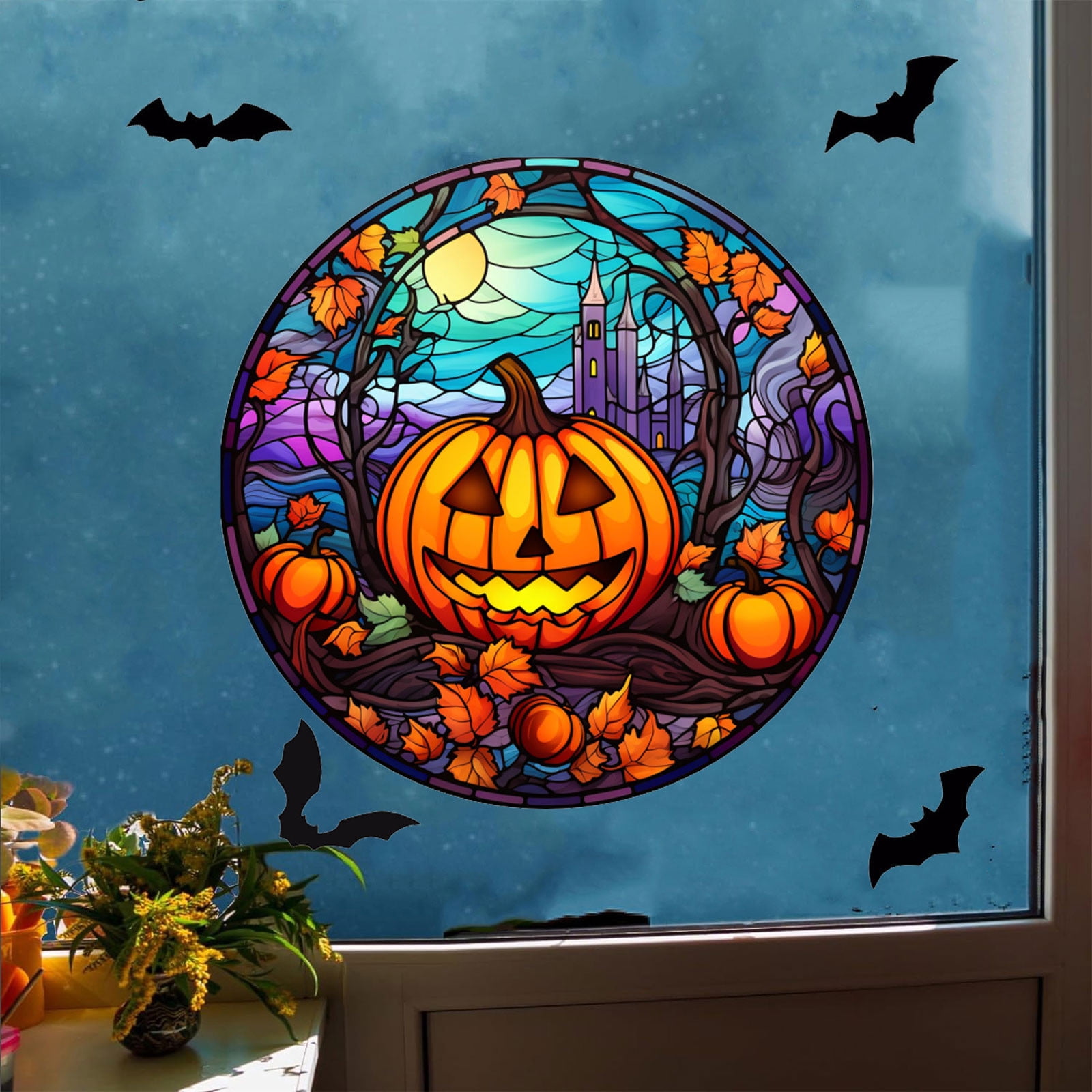Halloween Decorations For Window Window Decals Stickers Glass With ...