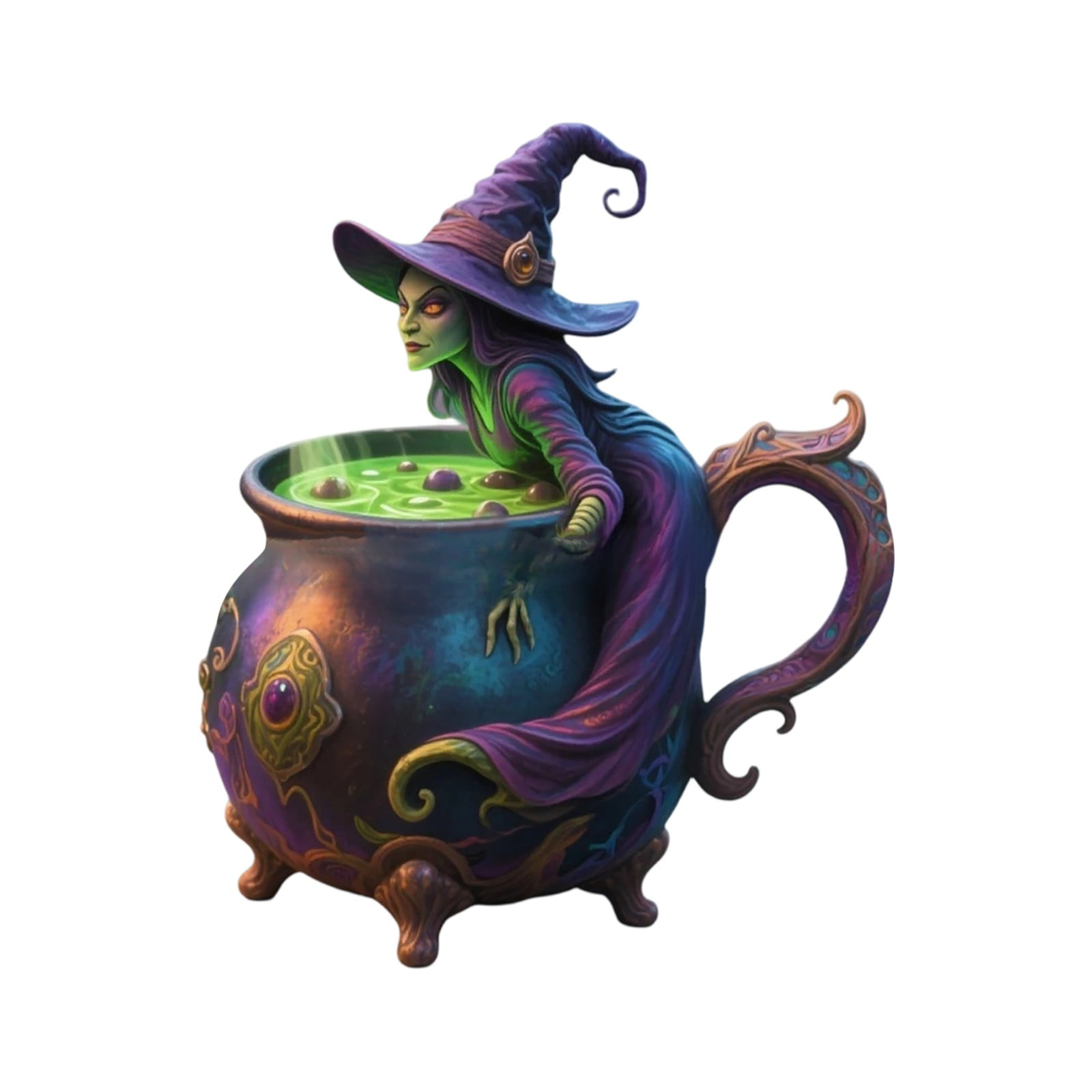 Halloween Decorations Witch Mug, Halloween Female Mysterious Witch ...