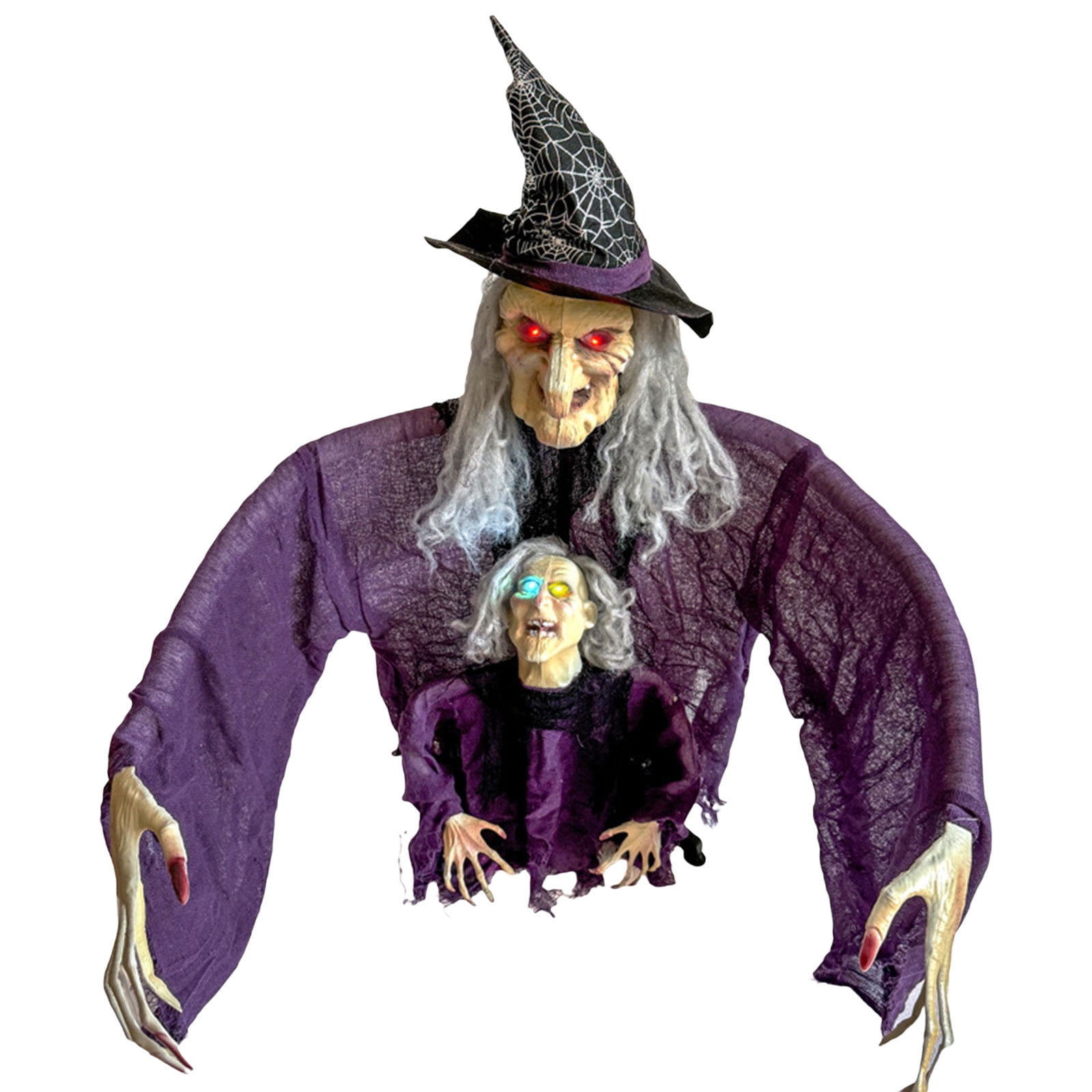 Halloween Decorations, Witch Yard Stake, Glowing Witch With Child ...