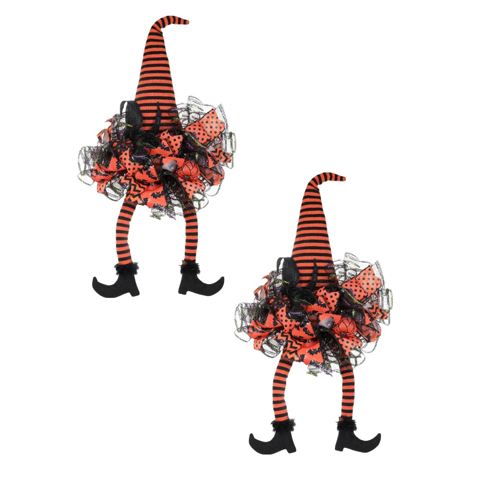 Halloween Decorations Wreaths, Witch Hat Wreaths with Witch Legs ...