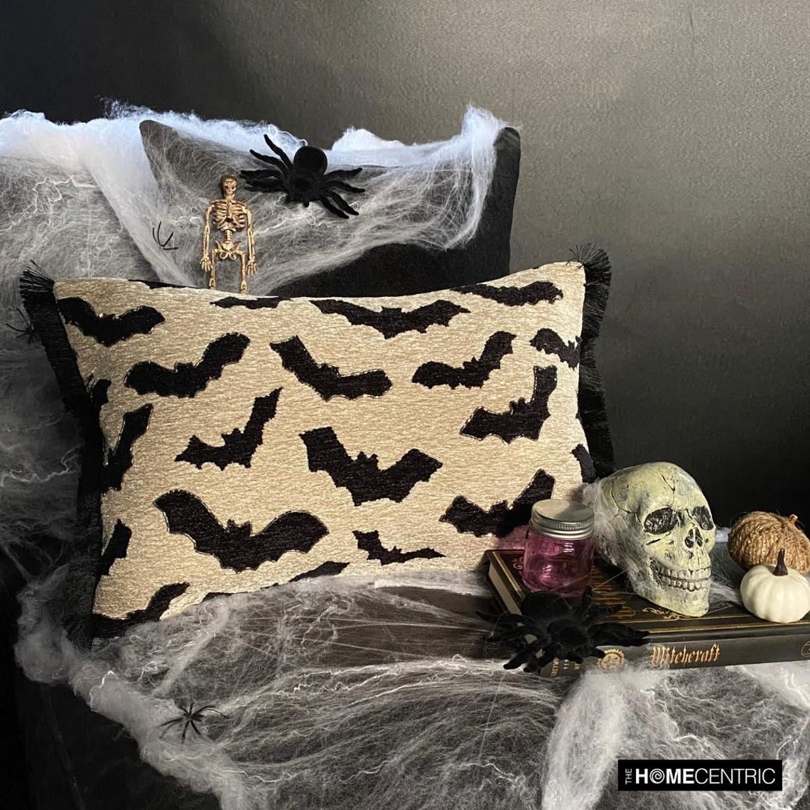 Halloween Decorative Lumbar Pillow Cover Black, 12"x24" (30x60 cm ...