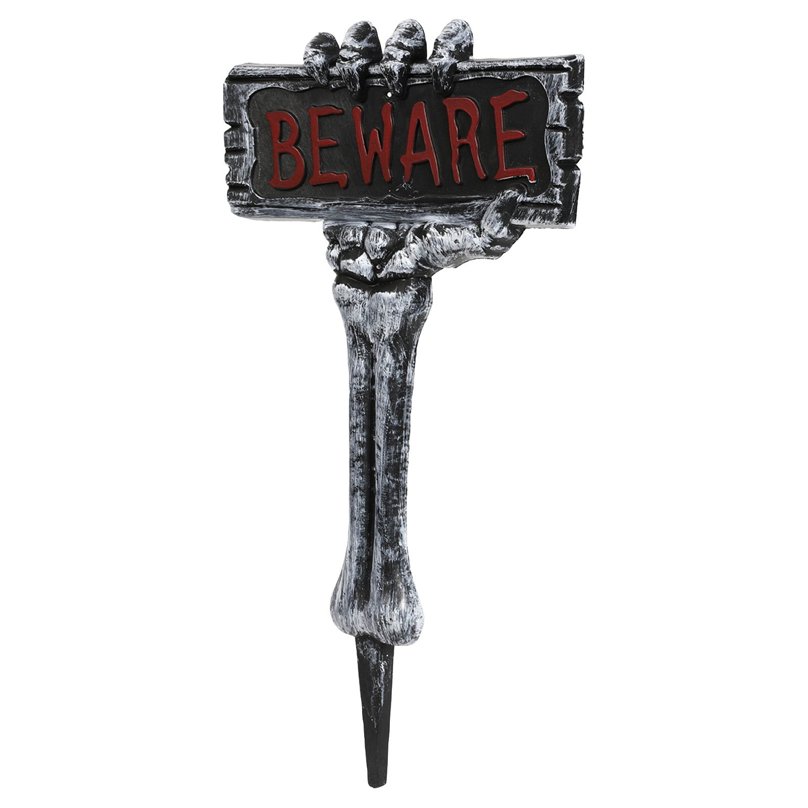 Halloween Decorative Stake Sign With Skeleton Hand Design, Beware ...