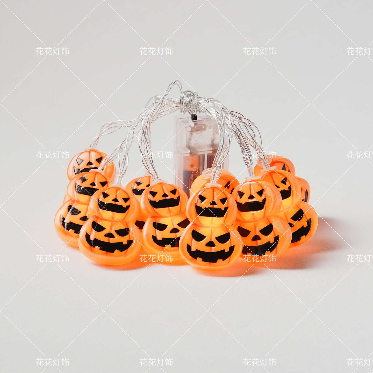 Halloween Decorative String Lights LED Small Battery Box Style Colorful ...