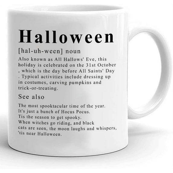Halloween Definition Mug, Halloween Mugs, Halloween Mug, Gifts For Him ...