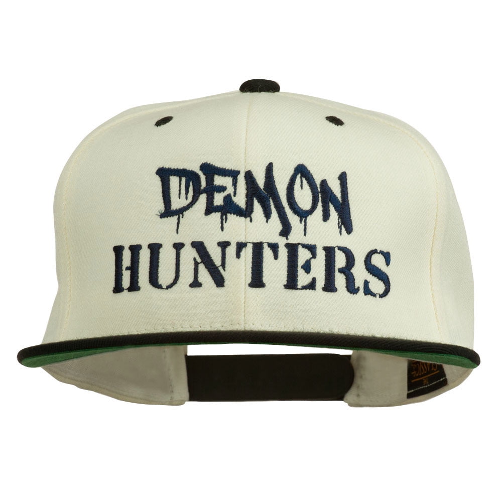 Halloween Demon Hunters Embroidered Snapback Cap - Natural Black OSFM ...