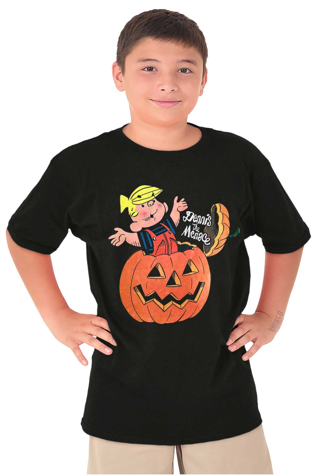 Halloween Dennis The Menace Pumpkin Crewneck T Shirts Boy Girl Teen ...