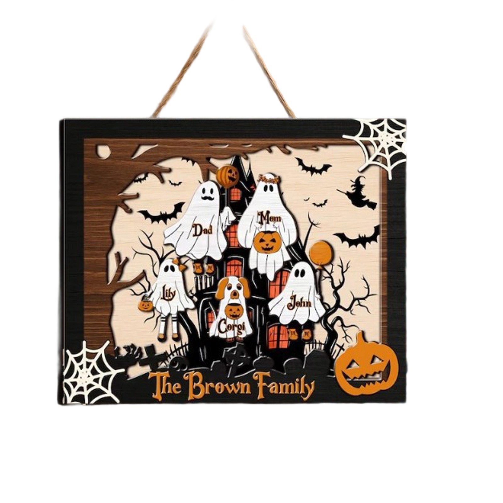 Halloween Desk Decor Sign, Halloween Home Wooden Sign, Cute Horror ...