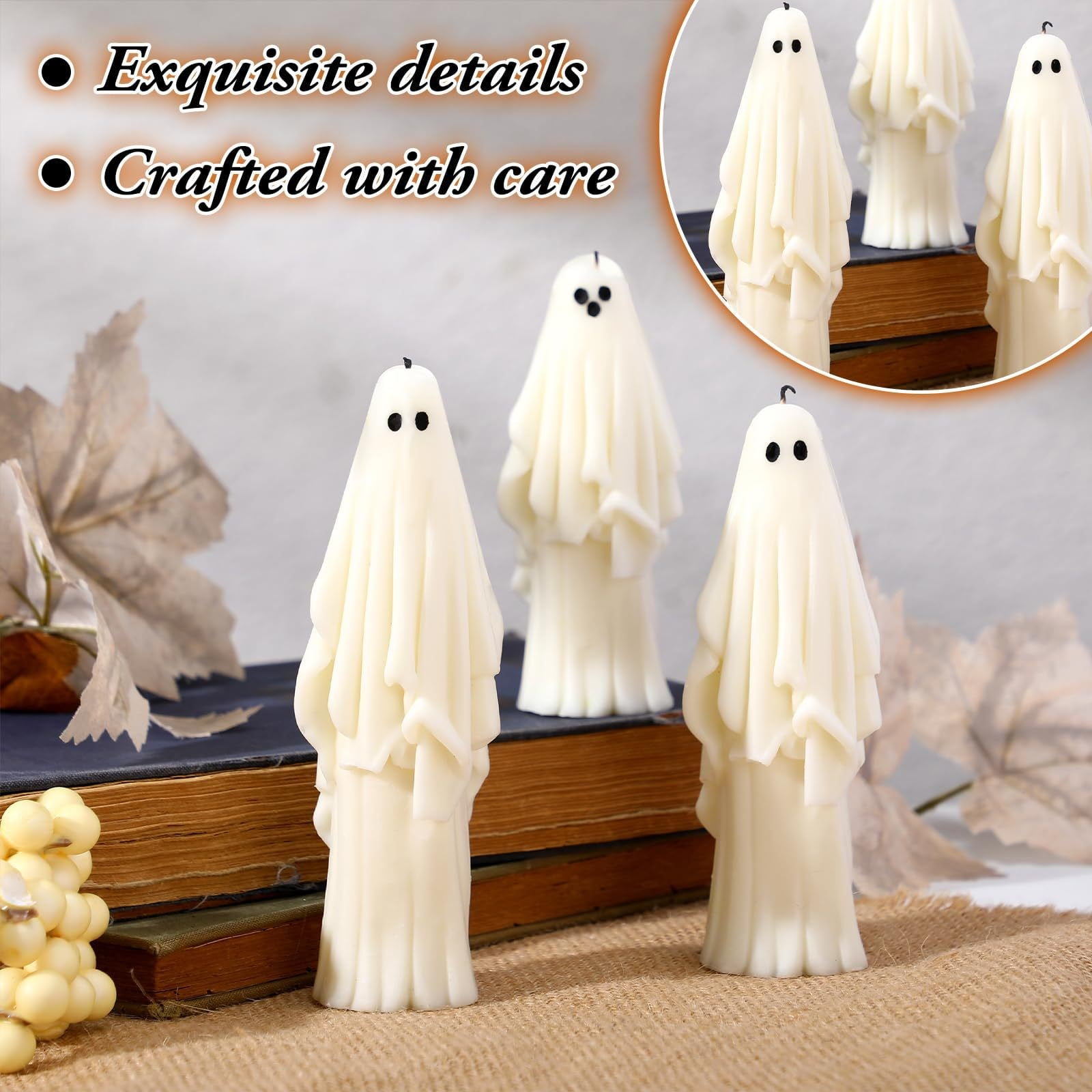 Halloween Desktop Decorations Halloween Scented Candles, A Cute Ghost ...