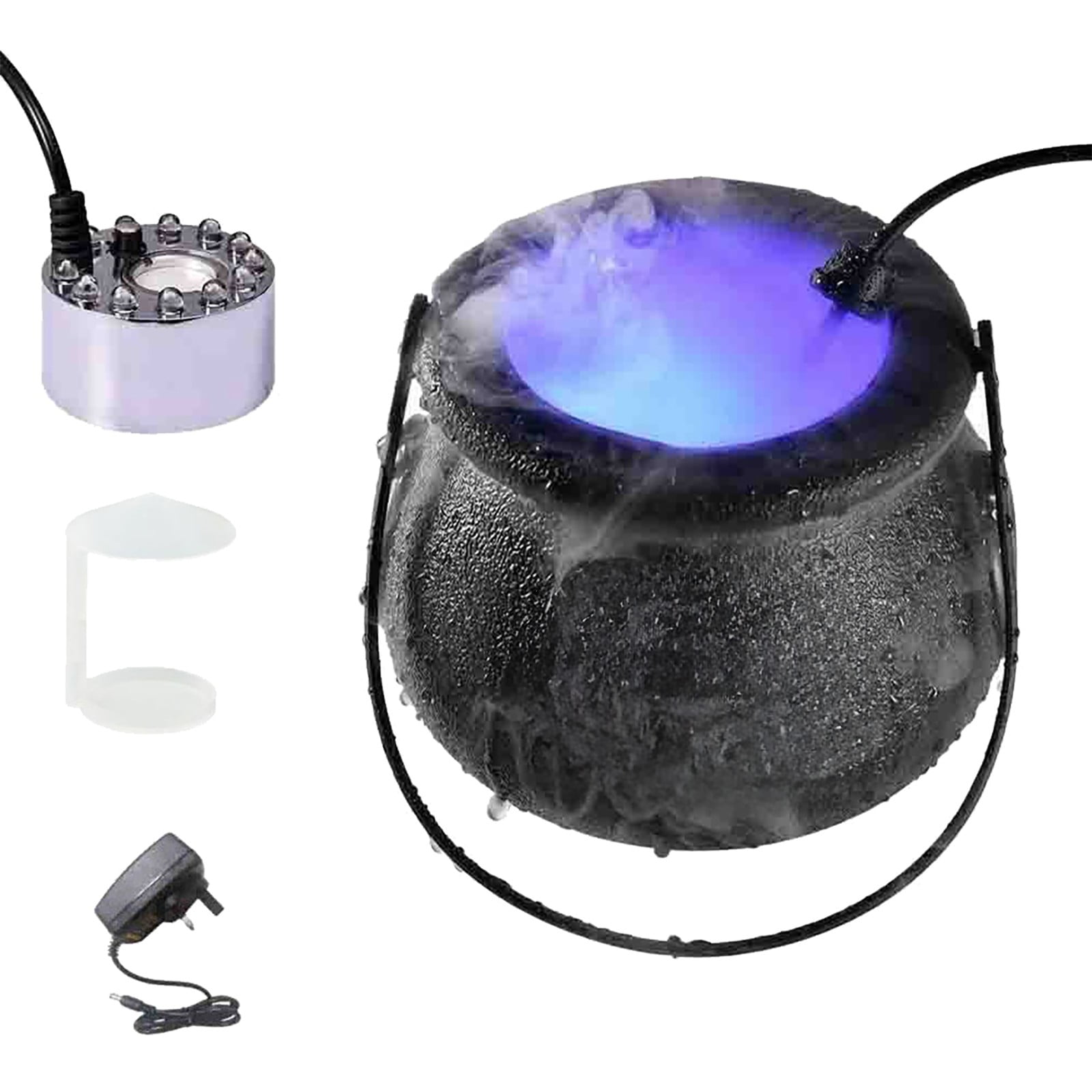 Halloween Desktop Ornament Cauldron Fog Machine with Color Changing LED ...