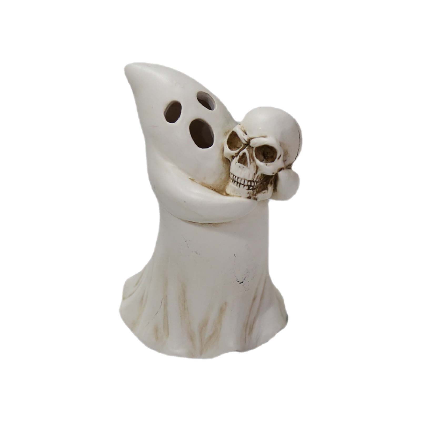 Halloween Desktop Ornament Realistic Meditating Skeleton Statues for ...