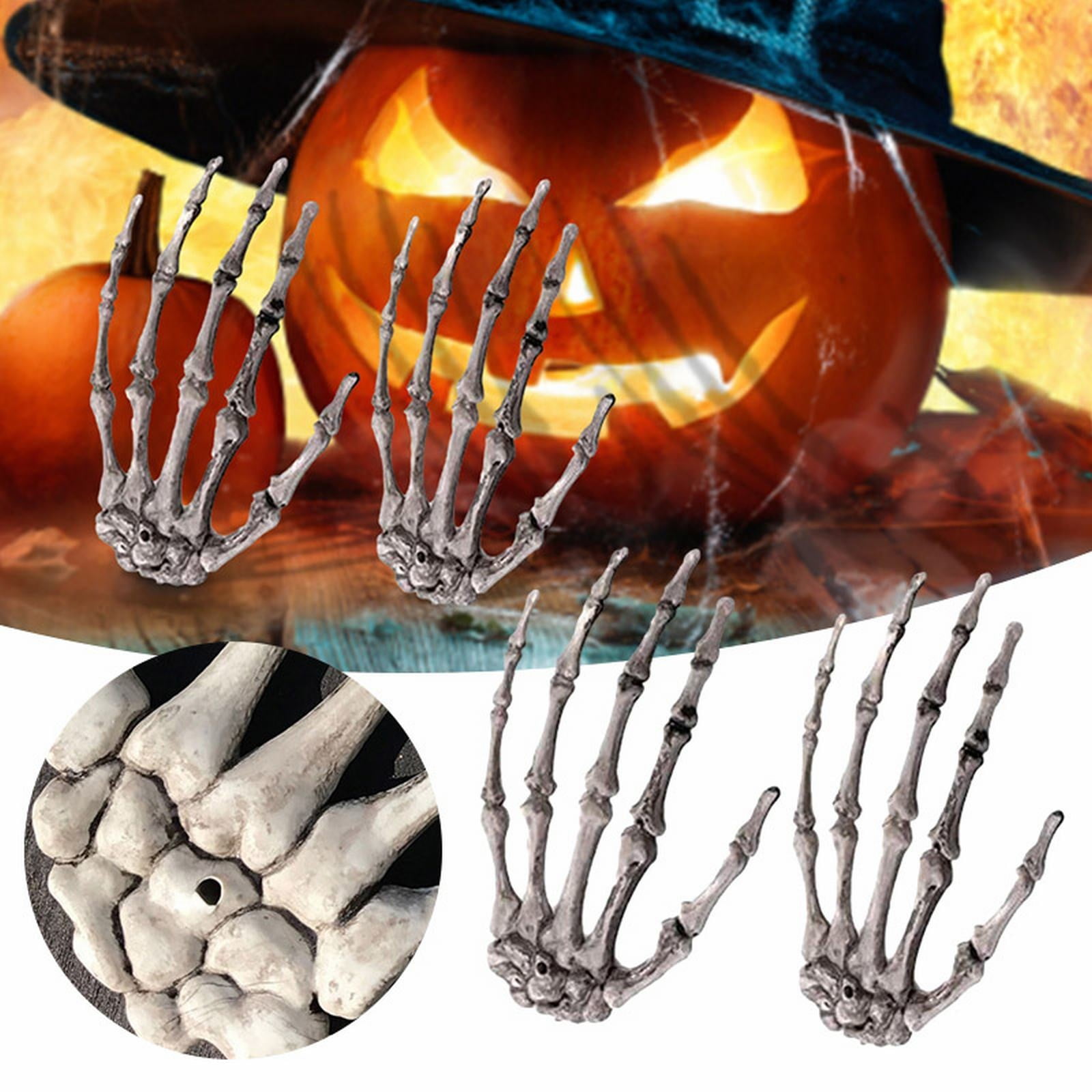Halloween Desktop Ornament Skeleton Hand Bone Decoration for Weird ...