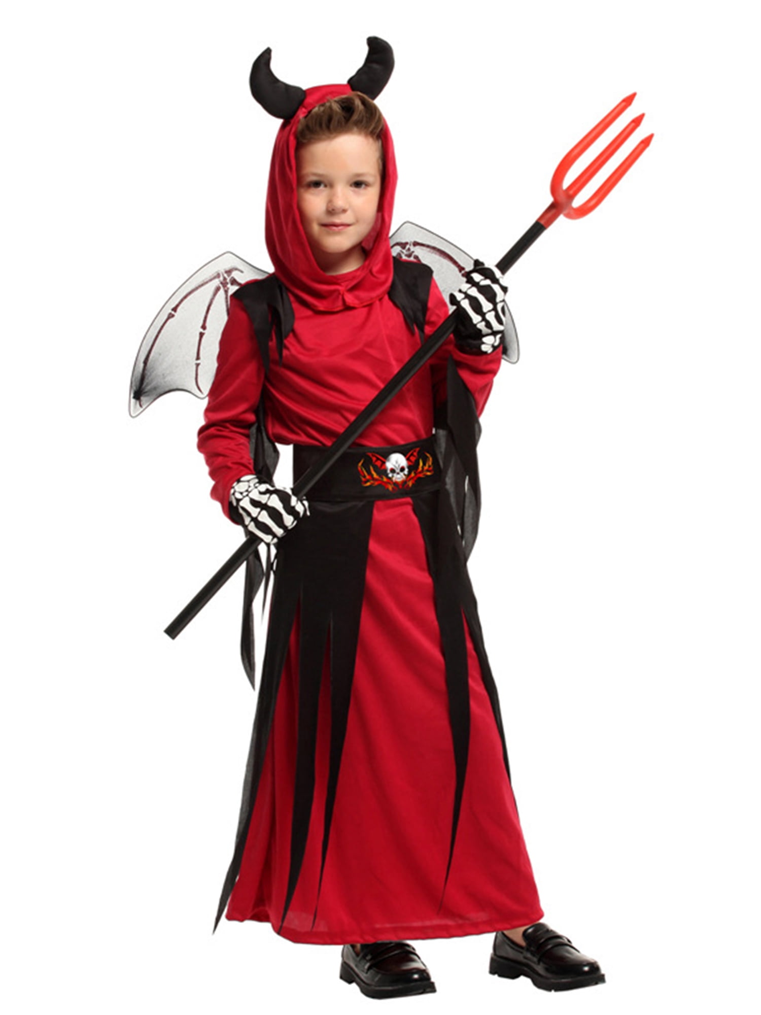 Halloween Devil Costume for Kids Little Boys Girls Devil Gown with ...