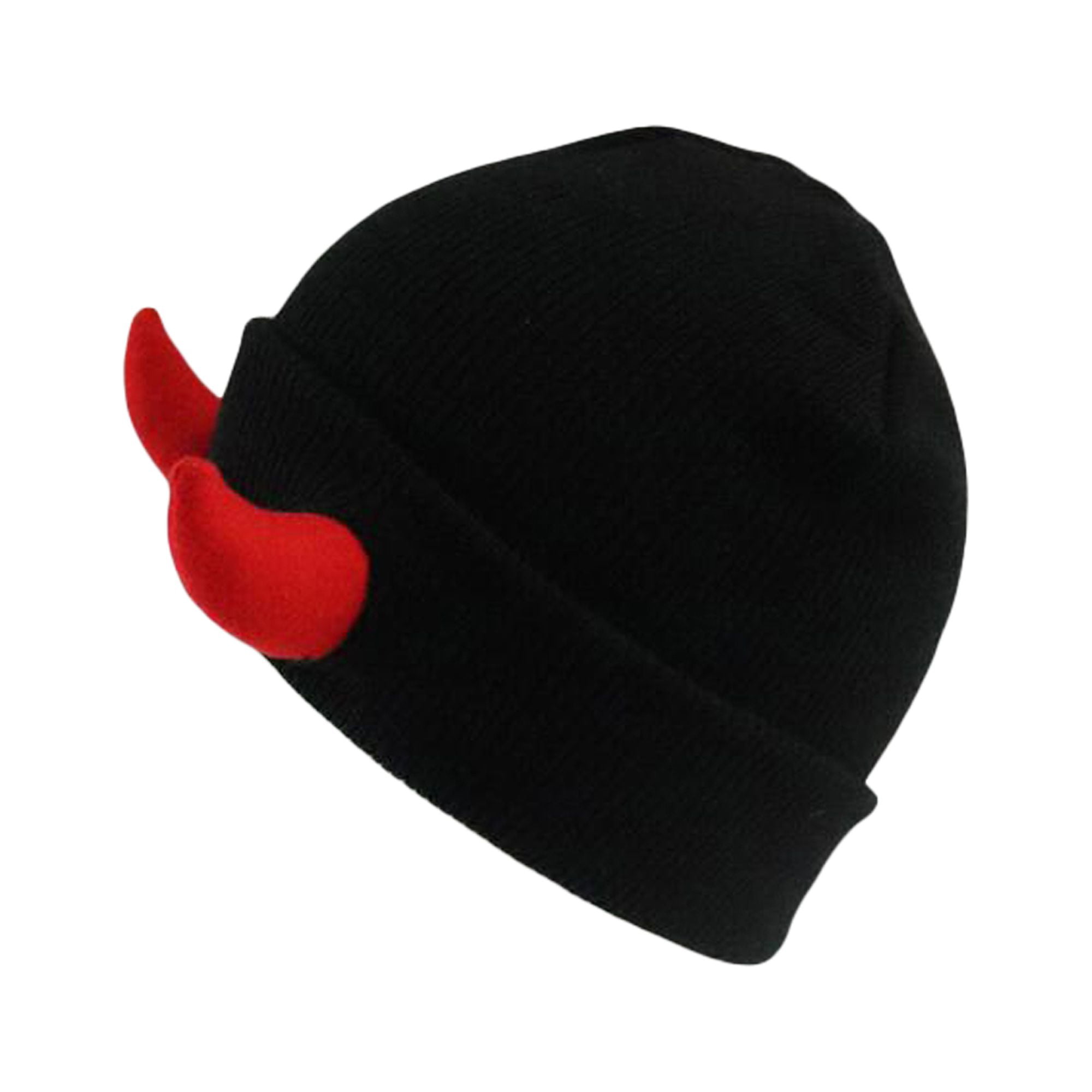 Halloween Devil Horn Hats Slouch Knit Crochet Beanie Winter Fall Warm ...