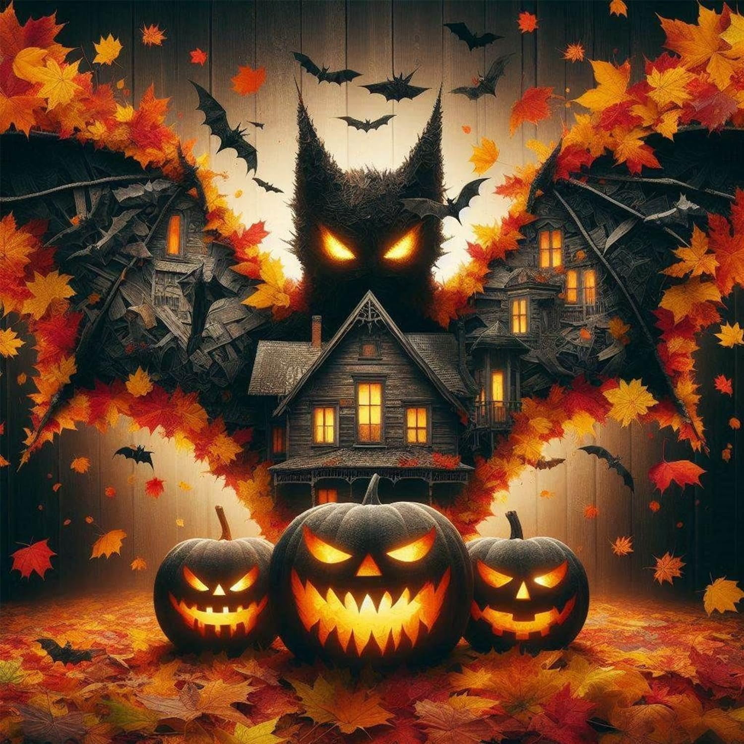 Halloween Diamond Art Kits for Adults, Pumpkin Horror 5D Diamond ...