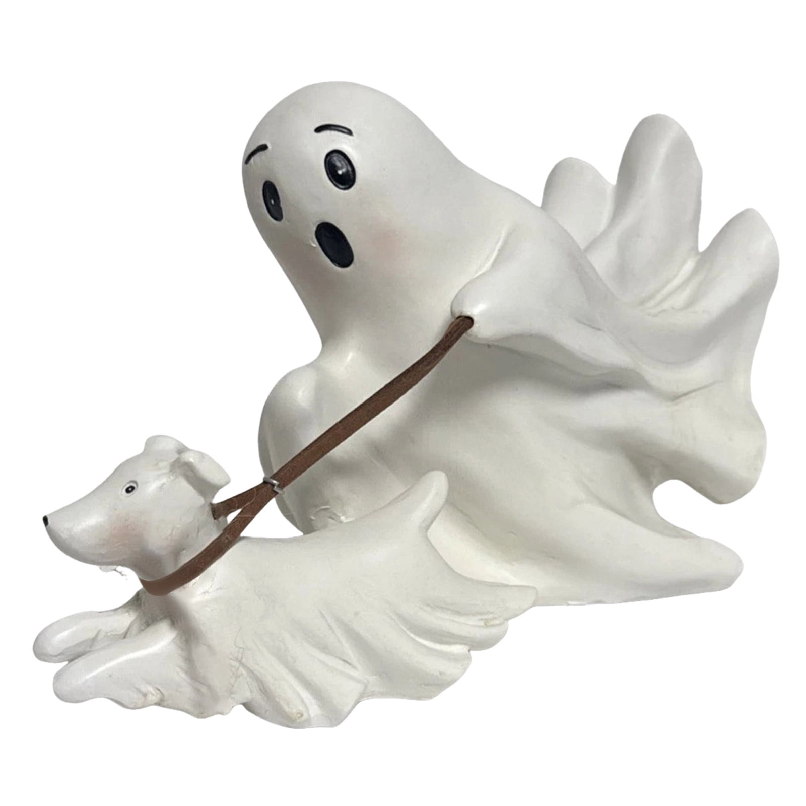Halloween Dog Ghost Statue Indoor Spooky Decor, Cute Resin Ghost Dog ...