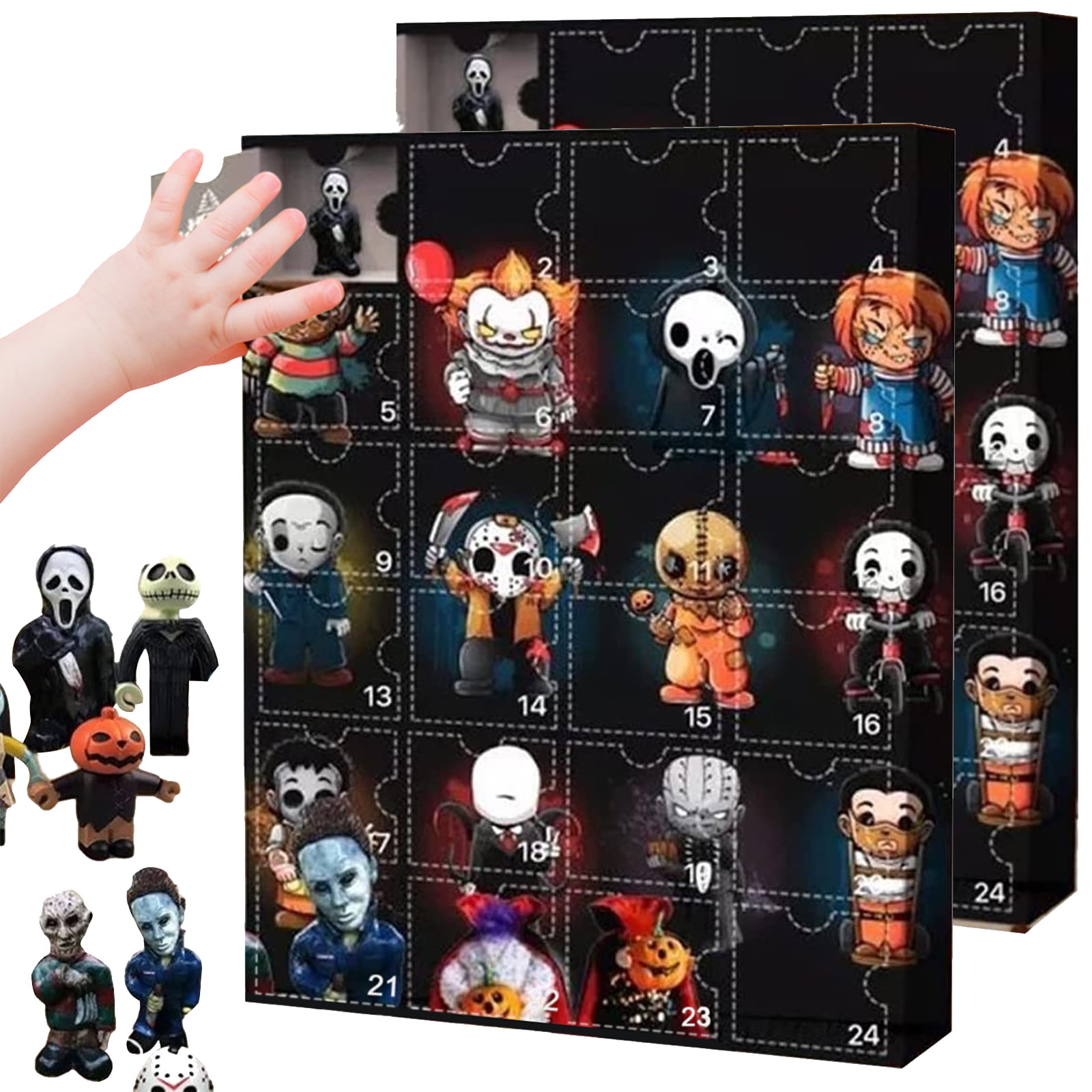 Halloween Doll Advent Calendar 2023, Random 24 Figures Gifts,Nightmare ...