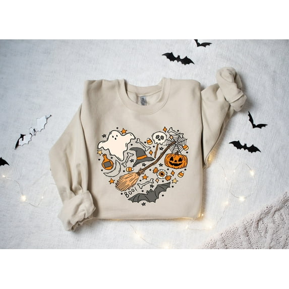 Halloween Doodles Hearth Shirt Gift For Halloween Moms, Cute Halloween ...