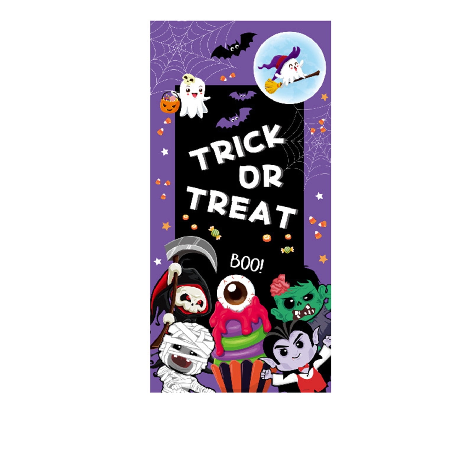 Halloween Door Banner Decoration, Large Ghost Haunted House Backdrop ...