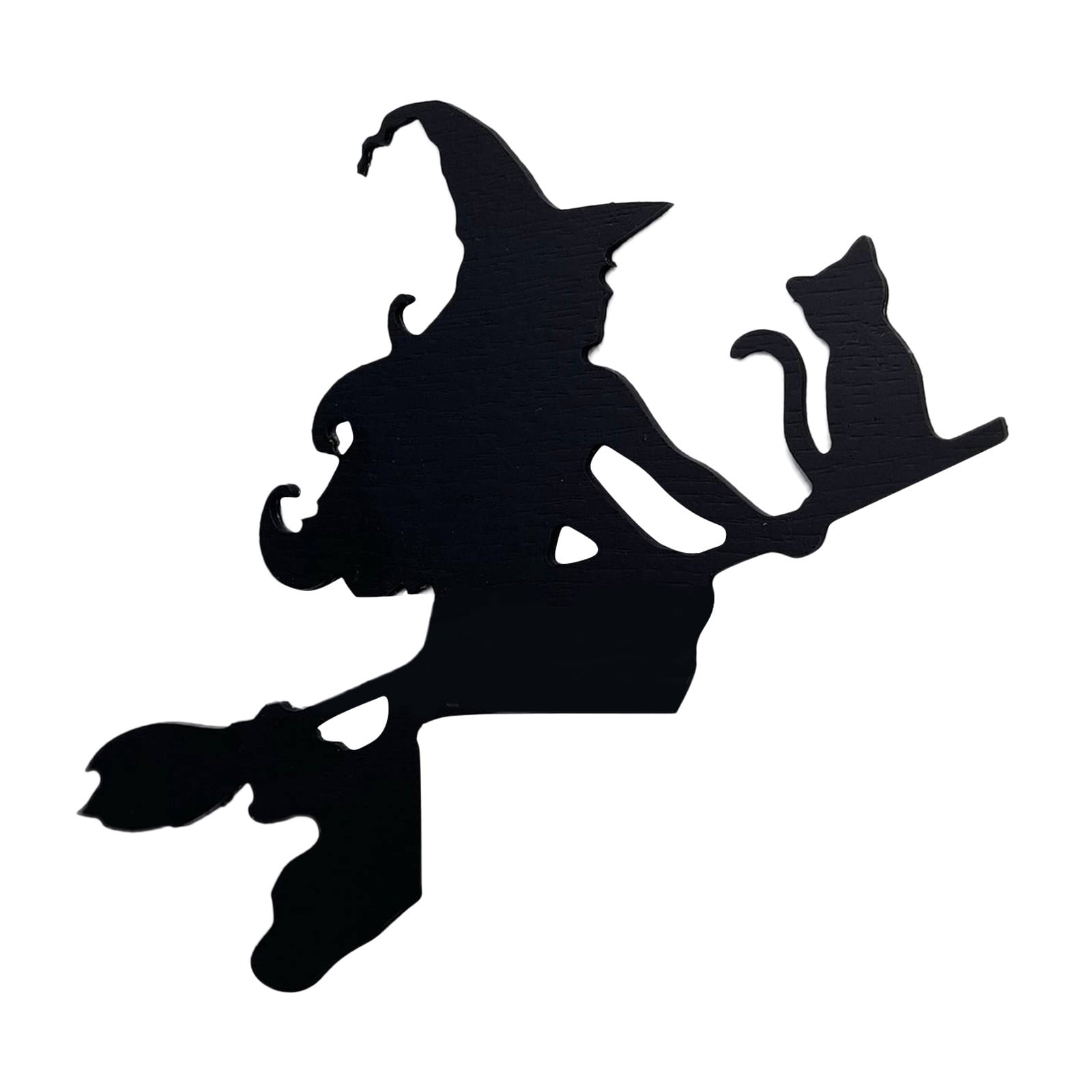 Halloween Door Corner Metal Sign Witch Flying on a Broomstick Door ...