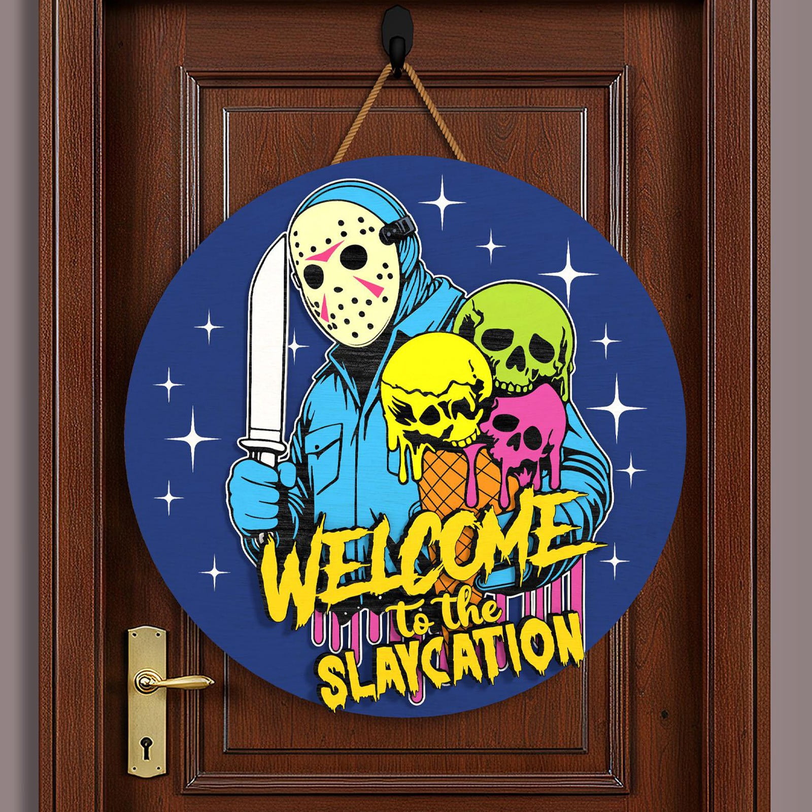 Halloween Door Hanging Decoration for Home Entrance Vertical Wall Art ...