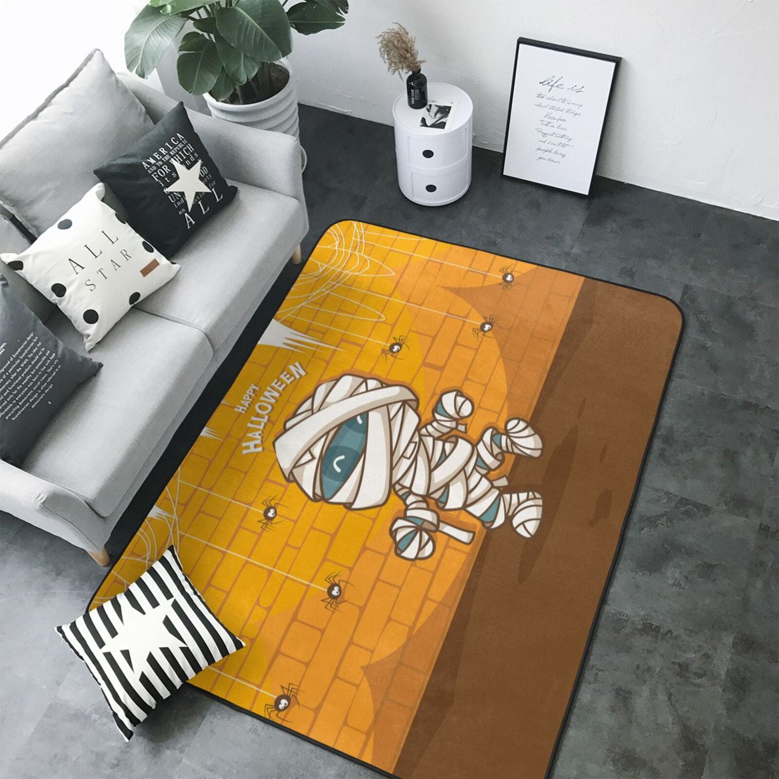 Halloween Door Mat, Halloween Mummy Indoor Door Mat Bedroom Rug ...