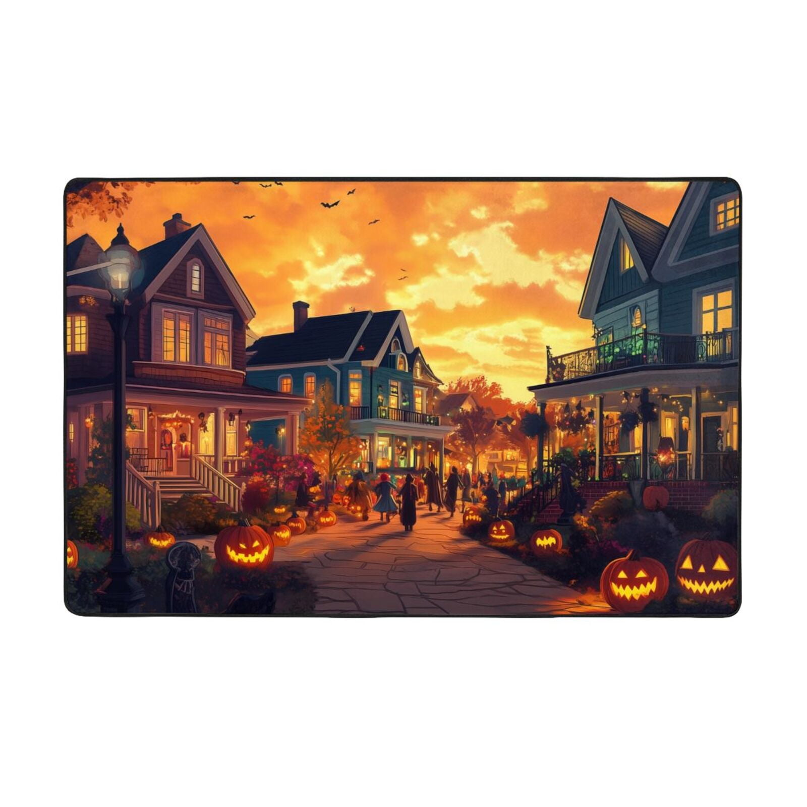 Halloween Door Mat, Halloween Street Party A Indoor Door Mat Bedroom ...