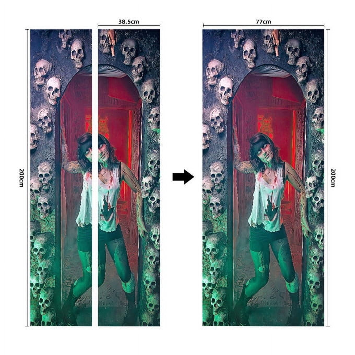 Halloween Door Sticker 3D Self Adhesive Removable Bloody Hand Horror ...
