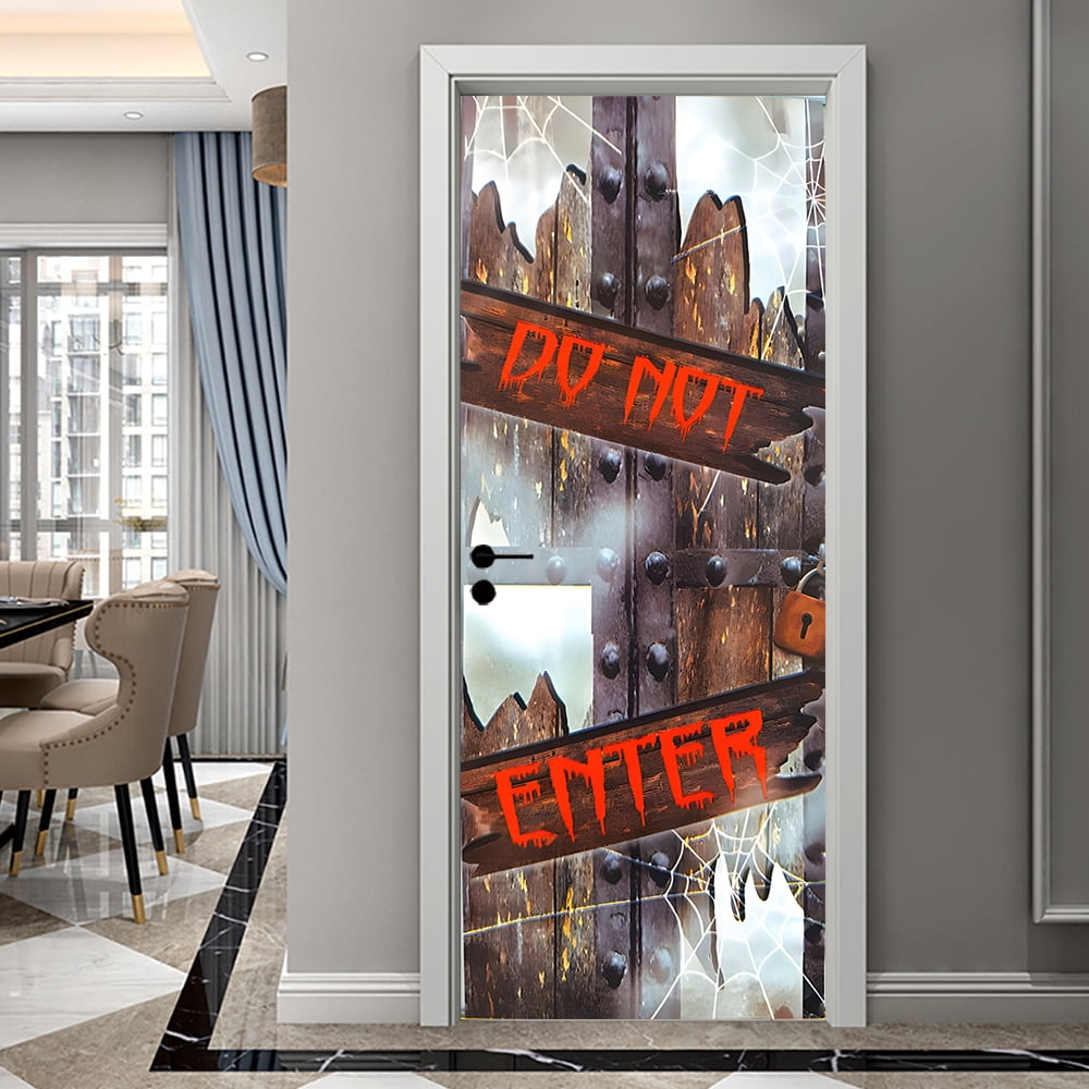 Halloween Door sticker, PVC Self-adhesive removable refrigerator ...