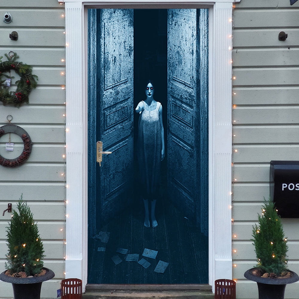 Halloween Door stickers Fridge Magnets Door Decorations Horror and ...