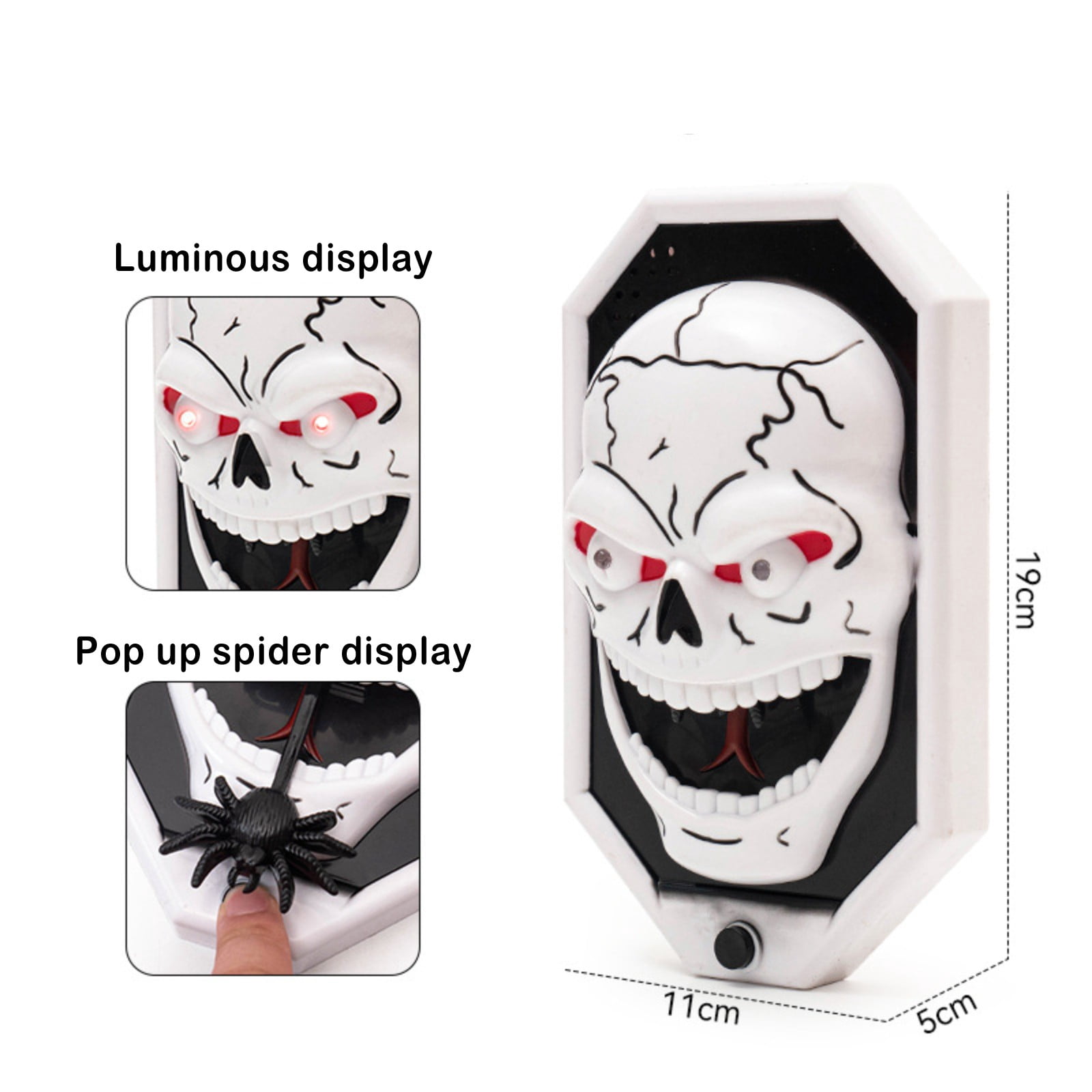 Halloween Doorbell, Horror Haunted House Doorbell with Spooky Sound ...