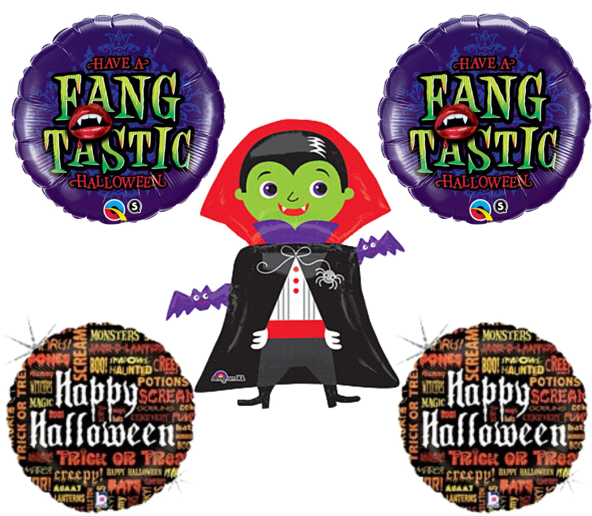 Halloween Dracula Vampire Party Balloons Decorations Bite Fangs Bat ...