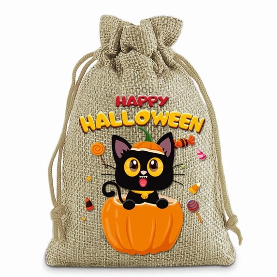Halloween Drawstring Bags - Reusable Treat Pouches for Trick or Treat ...
