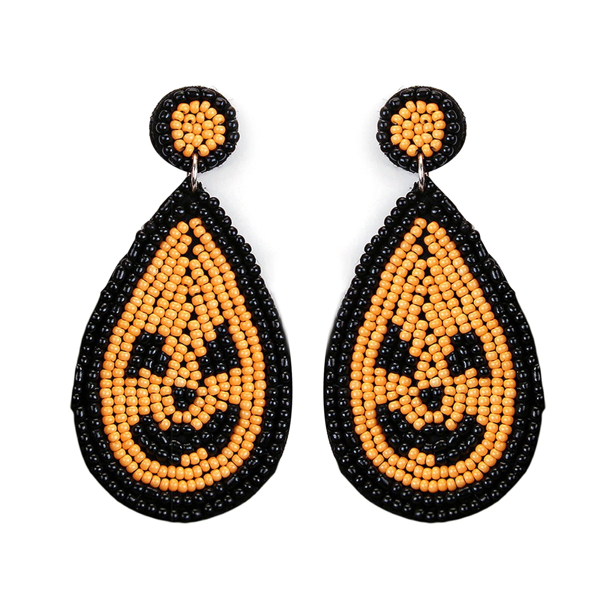 Halloween Earrings Beaded Boo Earrings for Women Spooky Ghost Pumpkin ...